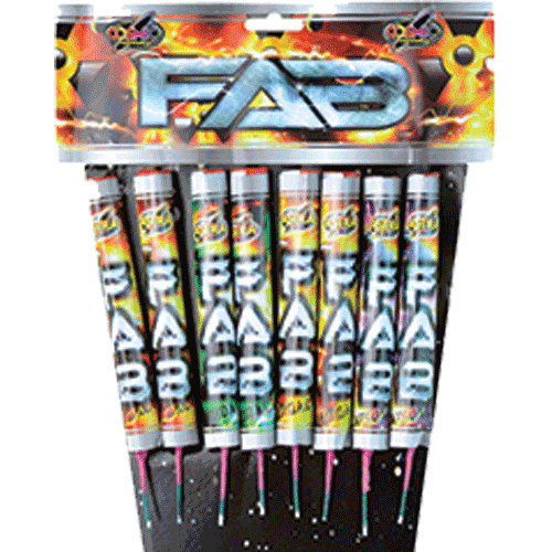 Fab Rocket Pack - 8 pce | Home Delivery Fireworks