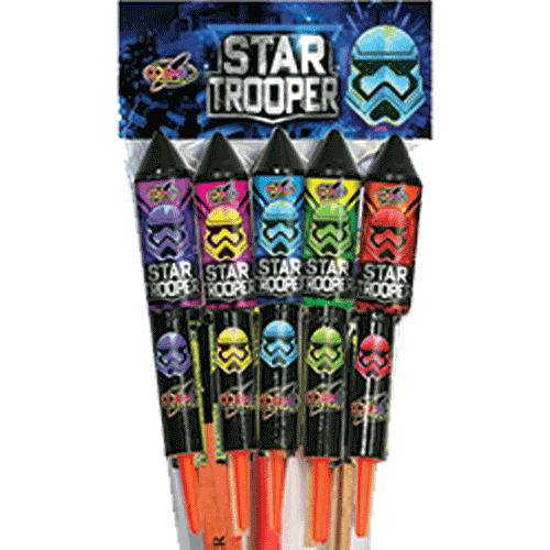 Star Trooper 5pce Rocket Pack | Home Delivery Fireworks